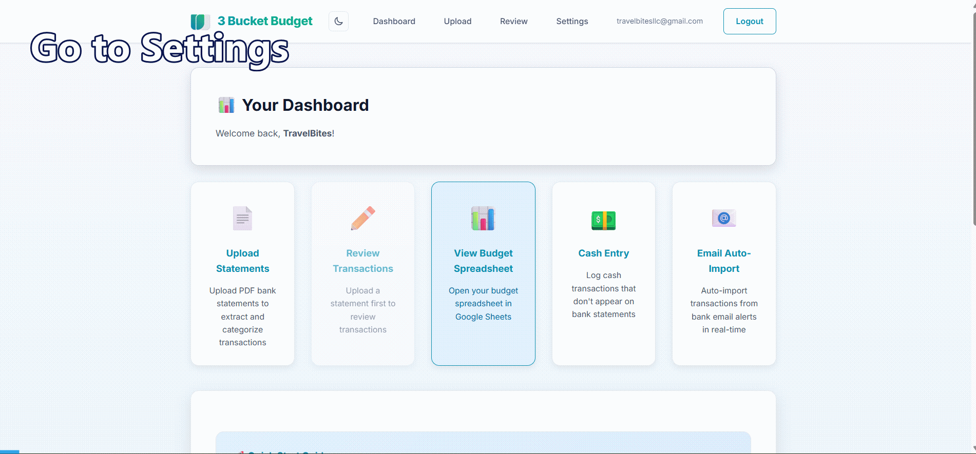 Welcome - 3 Bucket Budget